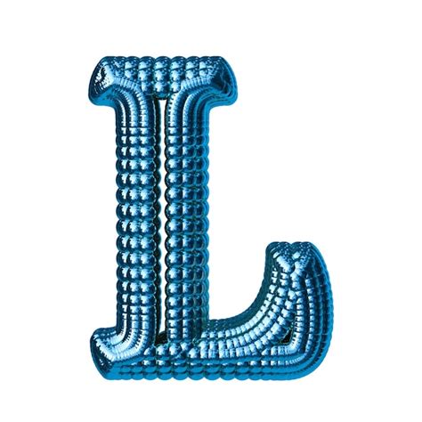 Premium Vector Blue Symbol Made Of Spheres Letter L
