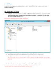 CIS U LabReport Docx Unit Lab Report Answer The Following Question Related To Labs In