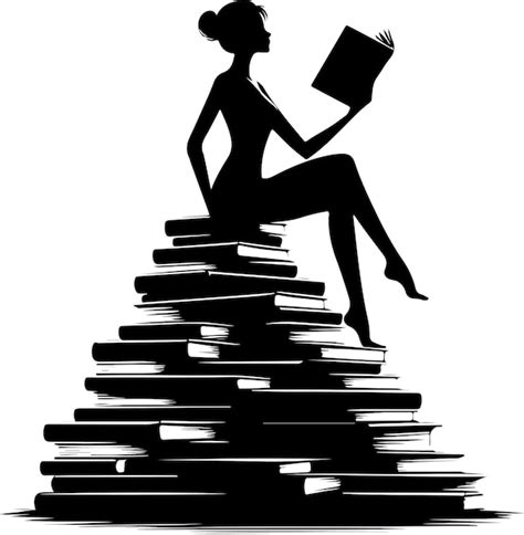Premium Vector Stack Of Books Silhouette Black Color Silhouette