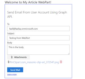 How To Send An Email Using Graph Api With Attachments In Spfx Webpart
