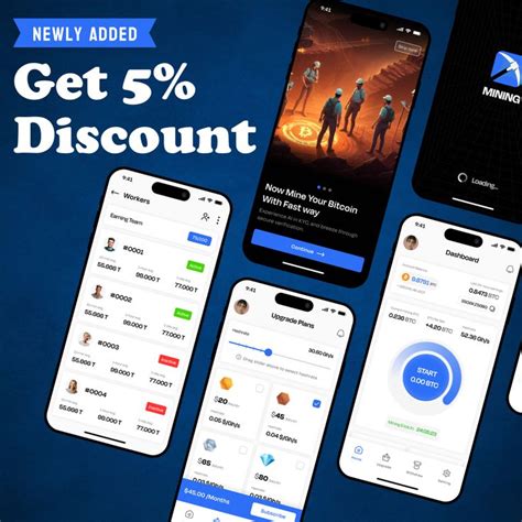 Mining Btc Mining Mobile App Ui Kit Designed With Figma