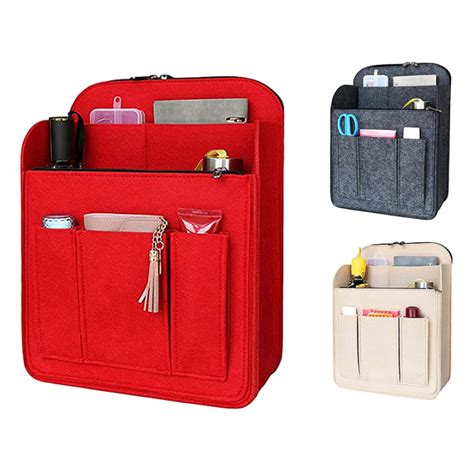 Traveling Backpack Insert Bag Large Capacity Make Up Organizer Felt Insert Bag Fits For Various