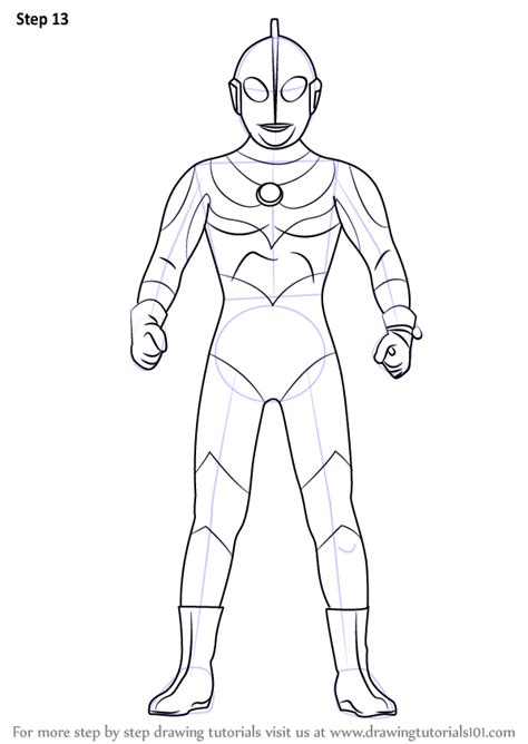 Learn How To Draw An Ultraman Ultraman Step By Step Drawing Tutorials