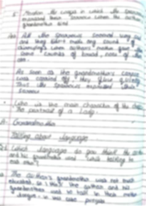 Solution Ch 1 The Portrait Of A Lady Handwritten Questions Answers