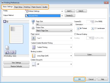 Printing A Document Secured By A PIN Secured Print