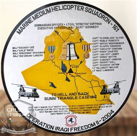 Hmm 161 Oif Ii 2004 Deployment Cruise Plaque Veteran Owned Business