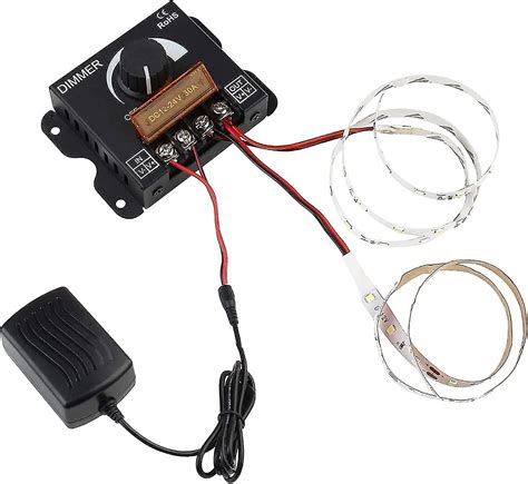 12v 24v Dc Led Pwm Dimmer Controller On Off Switch With Metal Shell For Single Color Led Strip