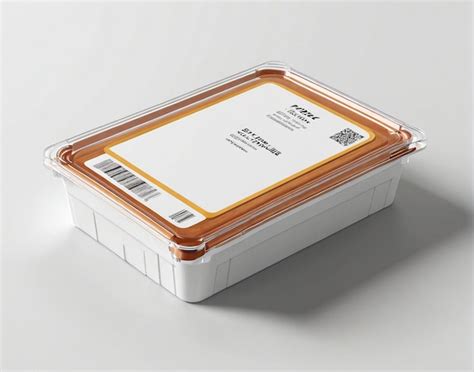 Premium Photo A Plastic Container With A Label On It