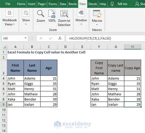Excel Formula To Copy Cell Value To Another Cell Exceldemy