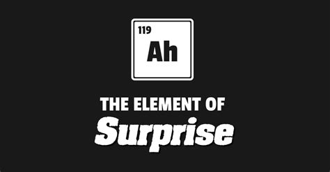 Ah The Element Of Surprise Periodic Table T Shirt Teepublic