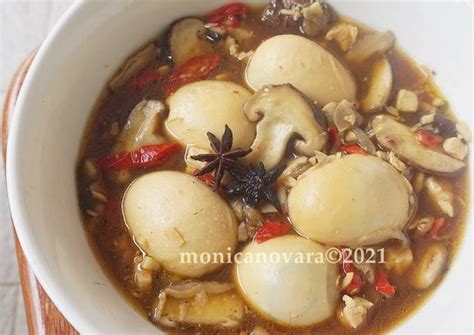 Resep Telur Ayam Dan Jamur Masak Kecap Rempah Oleh Monica Novara H