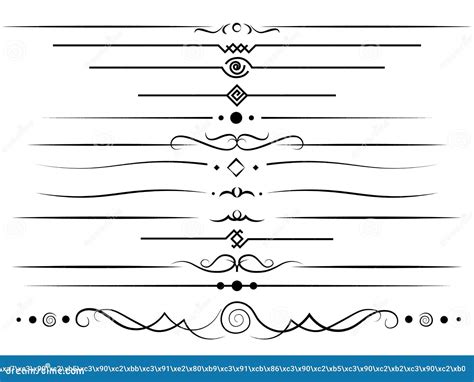Text Separators Decoration Vector Set 76040220