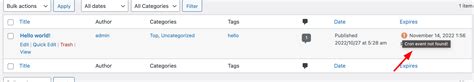 Taxonomy Expiration Is Not Working · Issue 309 · Publishpress