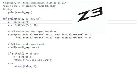 Basic Using Z3 With Ida To Simplify Arithmetic Operations In Functions