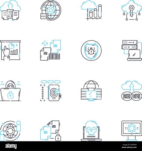 Mobile App Linear Icons Set Accessibility Integration