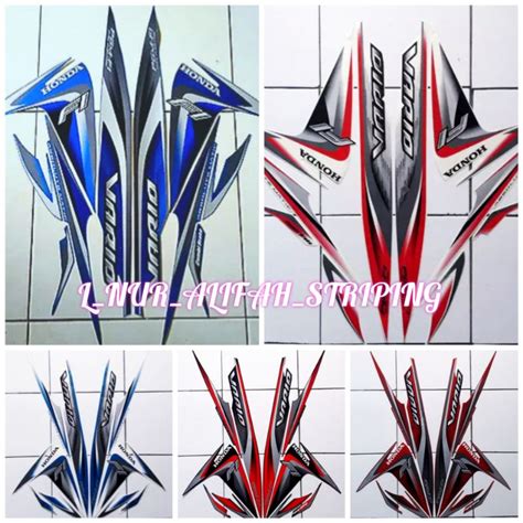 Jual STIKER STRIPING LIS LES POLET BODY MOTOR HONDA VARIO LED 110 2014