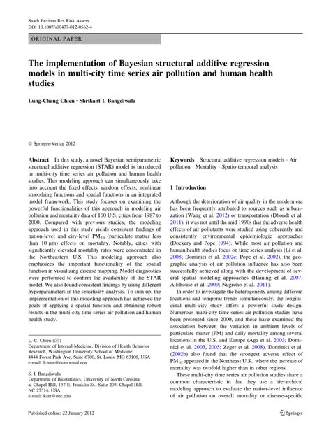 Pdf The Implementation Of Bayesian Structural Additive Regression
