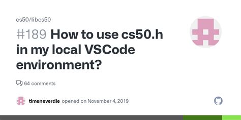 How To Use Cs H In My Local VSCode Environment Issue Cs Libcs GitHub