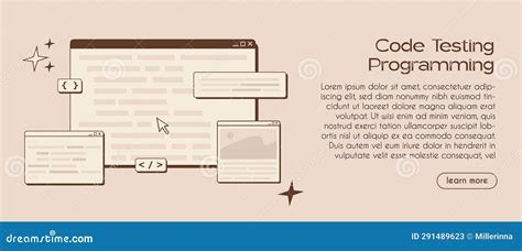 software developer or code testing web banner template website