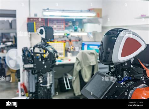 Perm Russia July 13 2023 Humanoid Robots In The Process Of