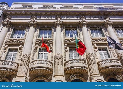 Bank Building In Lisbon Banco Totta Acores Editorial Photography