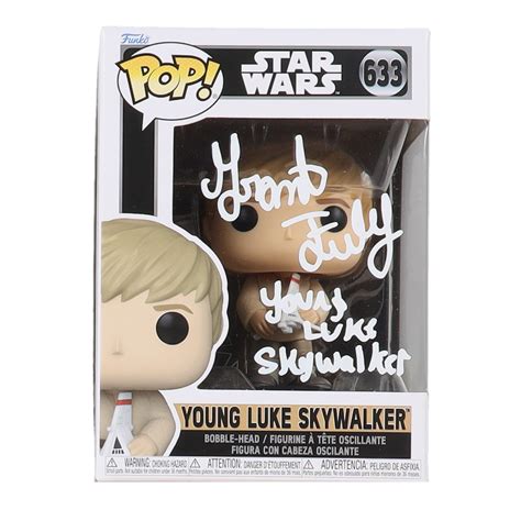 Grant Feely Signed Star Wars 633 Young Luke Skywalker Funko Pop