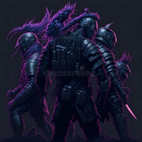Illustration Of Fictional Characters Wearing Full Body Armor And