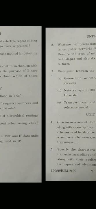 Computer Networks Question Paper Ms 16 33 Kuk Exam Pyqs