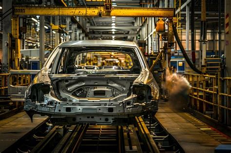Premium Photo Working Assembly Line In An Automotive Factory