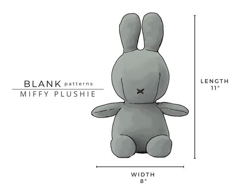 Miffy Plushie Digital Pdf Sewing Pattern Miffy And Friends Handmade Miffy