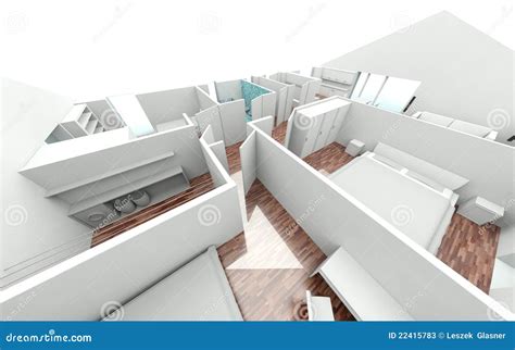 3d Rendering House Plan Stock Illustration Illustration Of Construction 22415783
