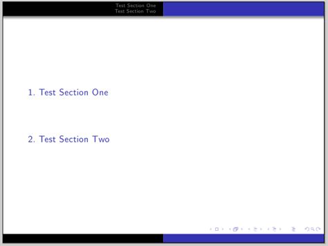 Table Of Contents Latex Beamer Toc Dont Display Bubbles Tex