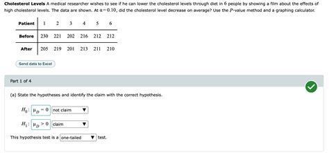 Solved Cholesterol Levels A Medical Researcher Wishes To See Chegg
