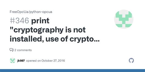 Print Cryptography Is Not Installed Use Of Crypto Disabled Issue