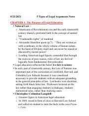 5 Types Of Legal Arguments Notes 1 Pdf 8 23 2021 5 Types Of Legal
