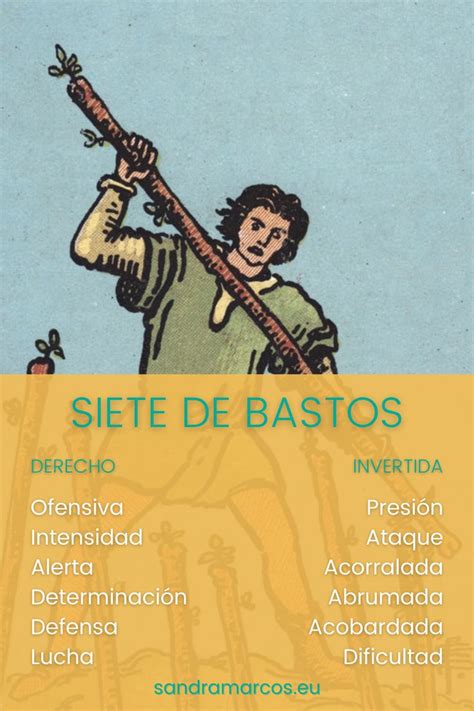 Siete De Bastos Palabras Clave Tarot Cartas Marsella Tarot Cartas