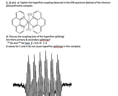 Solved 9 166 Pts A Explain The Hyperfine Coupling Observed Chegg