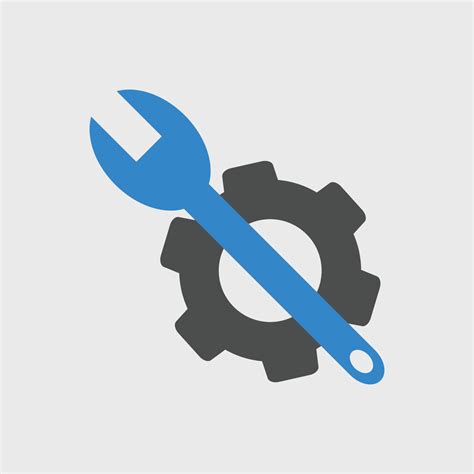 Setting Gear Line Icon Symbol For Ui Social Media Website Isolated On White Background