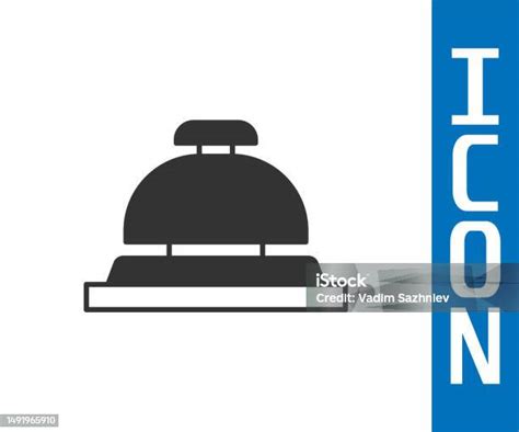 회색 호텔 서비스 벨 아이콘 흰색 배경에 격리 리셉션 벨 벡터 개념에 대한 스톡 벡터 아트 및 기타 이미지 개념 고객