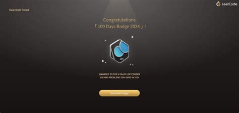 arpit trivedi on linkedin 100daysofcode leetcode codingjourney