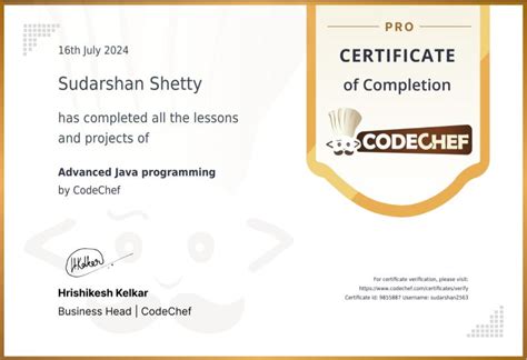 Sudarshan Shetty On Linkedin Javaprogramming Codechef