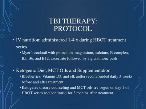 Multimodal Approach For Tbi 2017 Tbi Therapy
