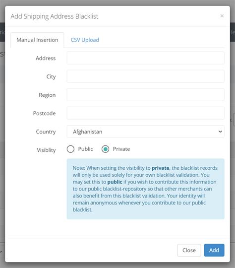 How To Blacklist Shipping Address FraudLabs Pro Articles Tutorials