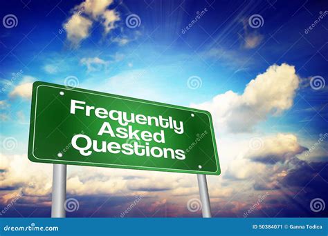 Frequently Asked Questions FAQ Green Road Sign Business Concept Stock Image Image Of Mark