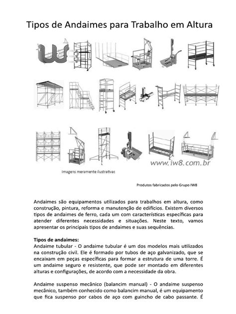 Tipos De Andaimes Pdf