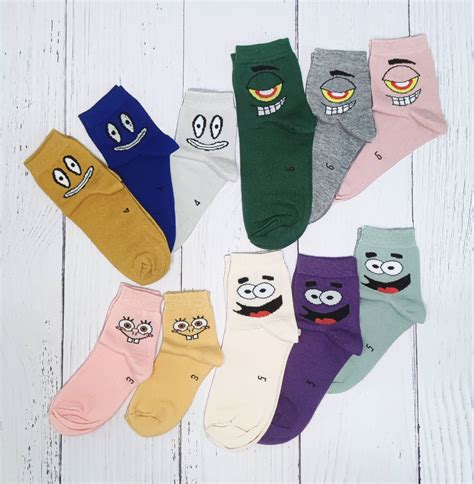 جوراب بچه گانه نیم ساق باب اسفنجی شاپینو