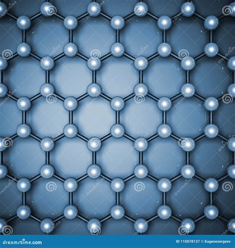 Graphene Layer Structure Top View 3d Stock Illustration Illustration Of Graphene Modern