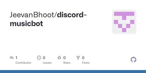 Github Jeevanbhootdiscord Musicbot