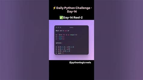 Comment Output 👇🏻 🏻 Daily Python Challenge Day 14 Reel 2 Python