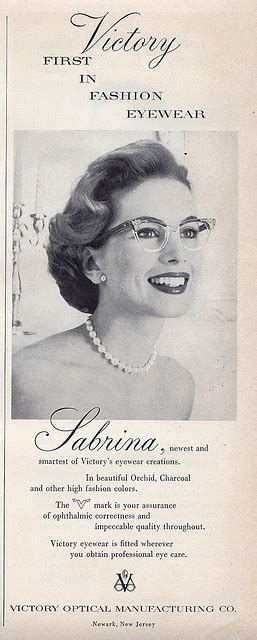 Sabrina Glasses Vintage Hairstyles Vintage Eyewear 1950s Beauty